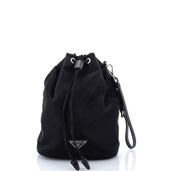 Prada | Bags | Prada Small Drawstring Wristlet Bucket Bag Tessuto ...